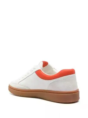 Ralph Lauren Embossed-logo Lace-up Sneakers