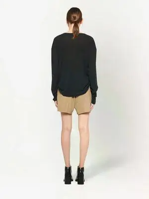 Miu Miu Logo Patch Long Sleeve T-shirt