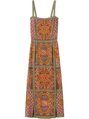 La DoubleJ Martini Midi Dress With Abstract Pattern