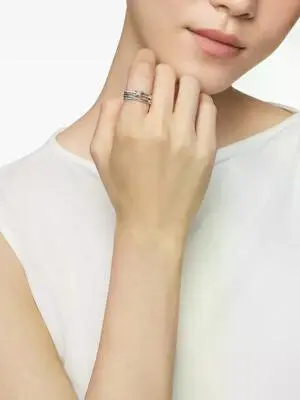 David Yurman Sterling Crossover Diamond Band Ring