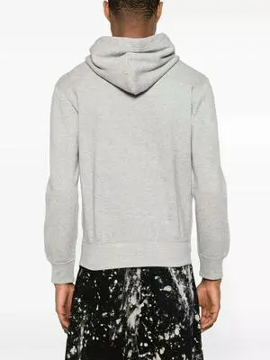 Play Comme Des Garcon Mélange Effect Cotton Hoodie