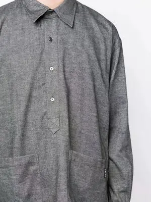 THE POWER FOR THE PEOPLE Button Placket Long-sleeve Shirt
