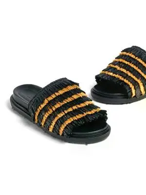 Marni Open Toe Raffia Sandals