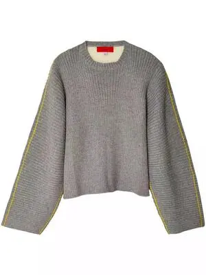 Eckhaus Latta Striped Ribbed Jumper - Grey