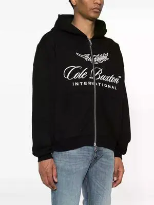 COLE BUXTON International Logo-print Hoodie - Black