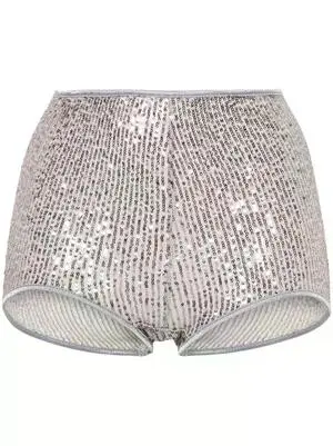 Alchemy Fashions X Lia Aram Sequin-embellished Shorts - Grey