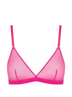 MAISON CLOSE Corps À Corps Neon Sheer Triangle Bralette - Pink