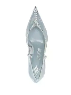 Attico Venus 105mm Crystal Pumps - Neutrals