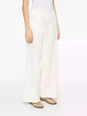 FORTE_FORTE Twill Straight-leg Trousers