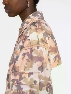 Isabel Marant Étoile Elize Camouflage-print Cotton Jacket - Neutrals