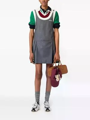 Miu Miu Grisaille Mini Dress - Grey