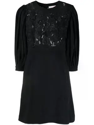 See By Chloé Floral Panel Mini Dress