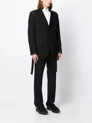 Yohji Yamamoto Single-breasted Notched Wool Blazer