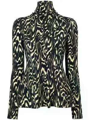Proenza Schouler White Label Audrey Top With Abstract Print