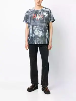 DOUBLET Graphic-print Cotton T-shirt - Black