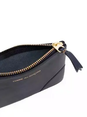 Comme Des Garçons Zipped Leather Coin Wallet - Blue