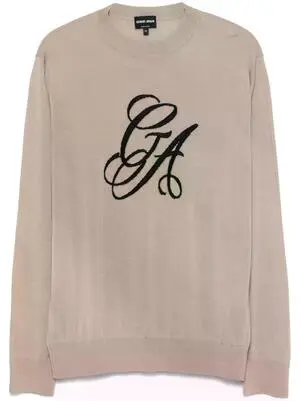 Giorgio Armani Embroidered Logo Sweater