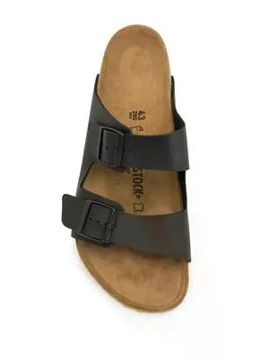 BIRKENSTOCK Arizona Flat Sandals With Decorative Buckle Detail - Black