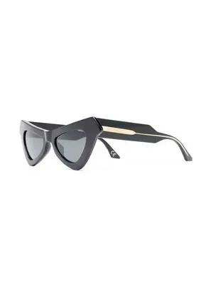 Marni Fairy Pool Triangular-frame Sunglasses - Black