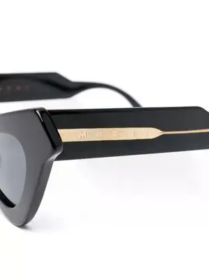 Marni Fairy Pool Triangular-frame Sunglasses - Black