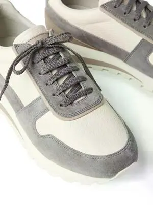 Brunello Cucinelli Panelled Lace-up Sneakers