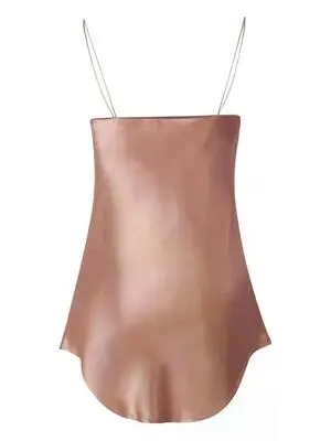 Balmain Cowl Neck Satin Top - Pink