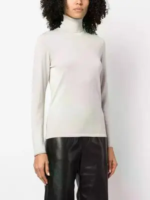 LE TRICOT PERUGIA Roll Neck Fine Knit Jumper
