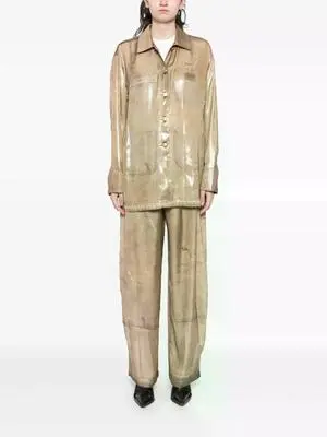 Alexander Wang Trompe-l'oeil Print Wide Leg Trousers