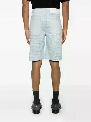 GLASS CYPRESS Decorative Stitching Denim Shorts