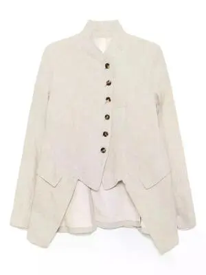 FORME D'EXPRESSION Distressed Off-centre Blazer - Neutrals