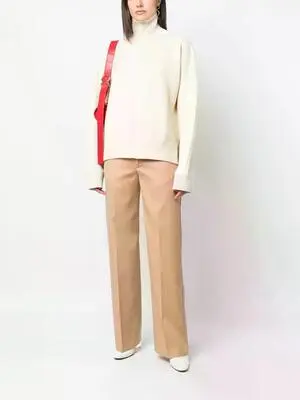 JIL SANDER High-waisted Straight-leg Wool Trousers
