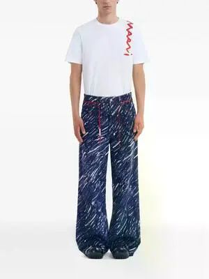 Marni Abstract Pattern Print Wide-leg Jeans