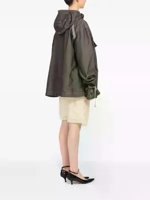 MAISON MARGIELA Drawstring Waist Denim Hooded Jacket
