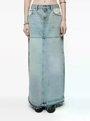 RE/DONE Side-slit Denim Maxi Skirt