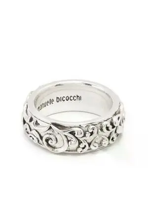 Emanuele Bicocchi Silver Tone Rings For Men