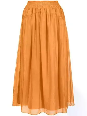 Vince Smocked Waist High-waisted Skirt