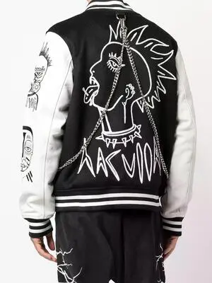 HACULLA. Leather-sleeve Varsity Jacket