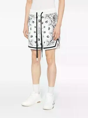 HACULLA. Paisley-print Drawstring Track Shorts - White