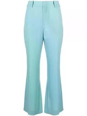 Diane Von Furstenberg Slit-hem Flared Trousers - Blue