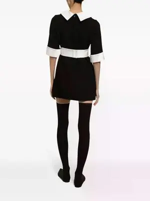 Dolce & Gabbana Peter Pan Collar Virgin Wool Mini Dress