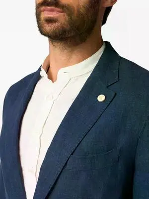 Brooks Brothers Linen Blazer - Blue