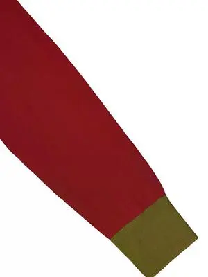 PAULA Long Sleeve Silk Polo Top - Red