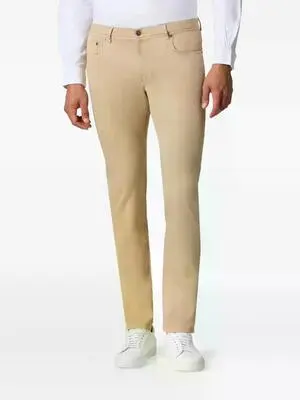 Brooks Brothers Sand Beige Cotton Tapered Leg Jeans - Neutrals