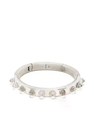 PARTS OF FOUR Sterling Quartz Spike Studded Bracelet - Silver