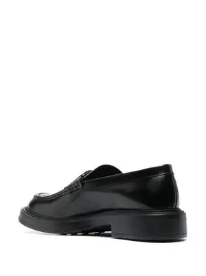 TOD'S Logo Plaque Leather Loafers