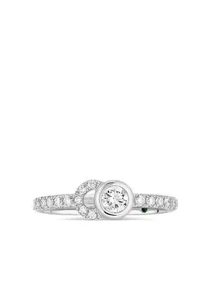 COURBET 18kt Recycled White Gold Diamond Set Ring - Silver
