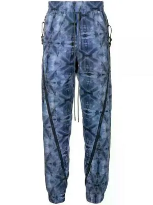 MOSTLY HEARD RARELY SEEN Kaleidoscope Zipped Jogging Trousers - Blue