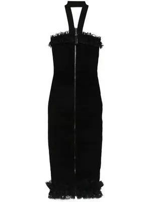 SELF-PORTRAIT X Christopher Kane Knit Midi Dress - Black