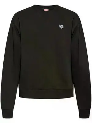 Kenzo Logo-patch Cotton Sweatshirt - Black