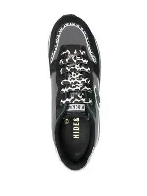 HIDE&JACK Zebra Print Detail Sneakers - Grey